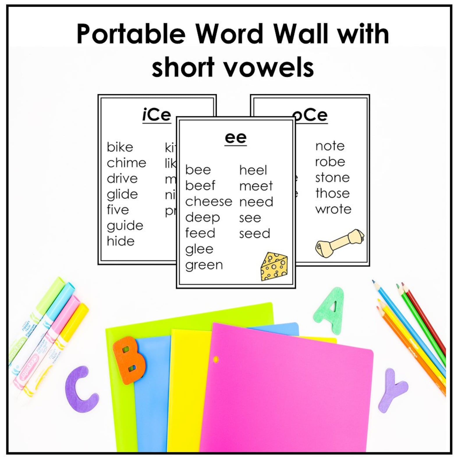 Vowels Chart Digital Download, Long Vowels, Silent E, Sounds Printable ...