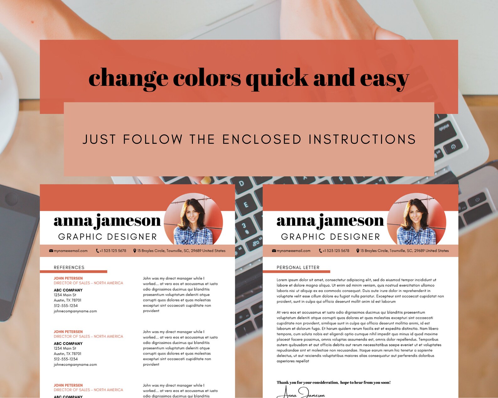 Colorful Resume Template Creative Resume Template Fun CV - Etsy