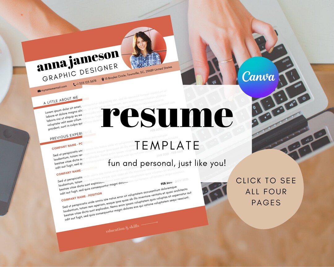 Colorful Resume Template Creative Resume Template Fun CV Template Cover ...