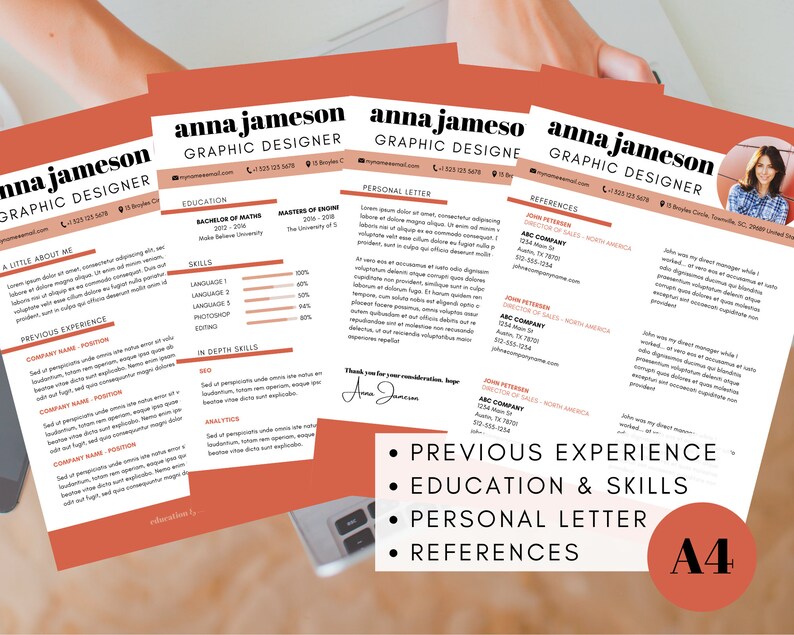 Colorful Resume Template Creative Resume Template Fun CV - Etsy