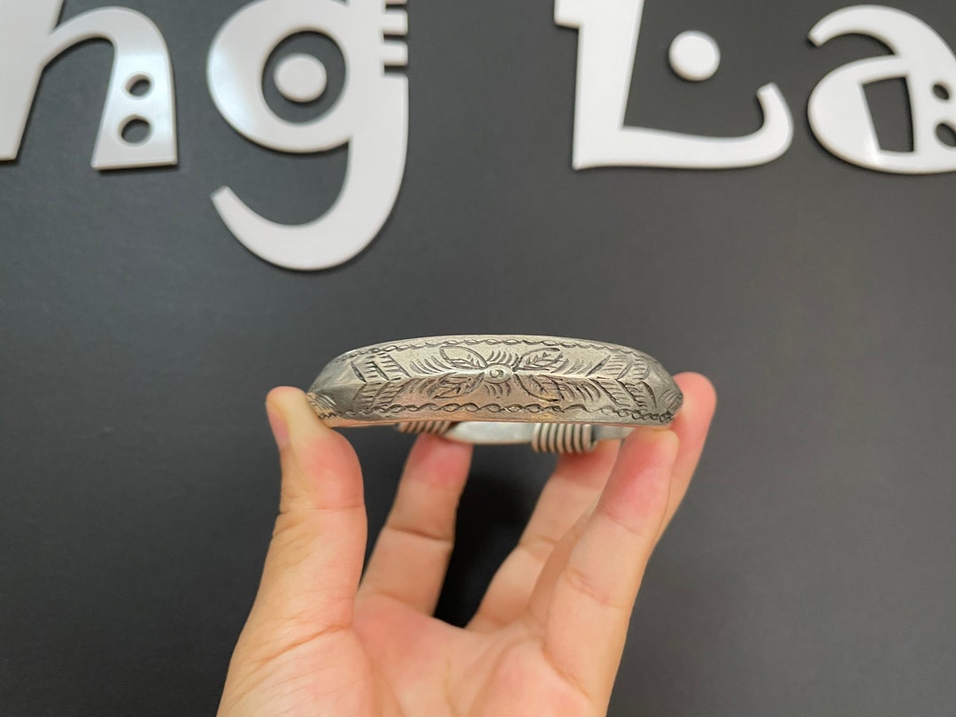 Hmong Silver Bracelet,vintage, Floral Design,miao Silver ,tribal ...
