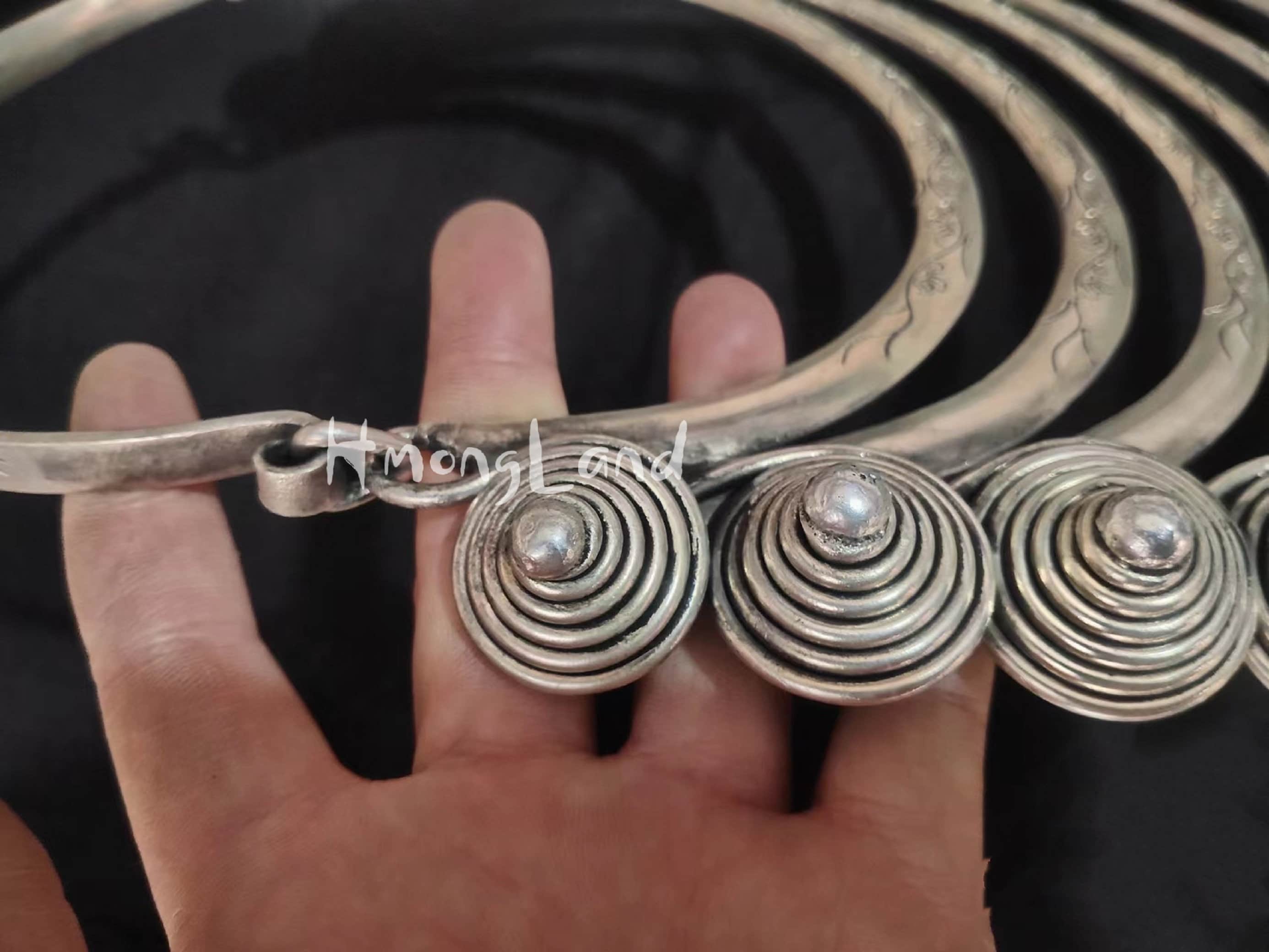 Hmong Silver Charm Necklace,vintage ,lucky Symbol Design,sweater ...