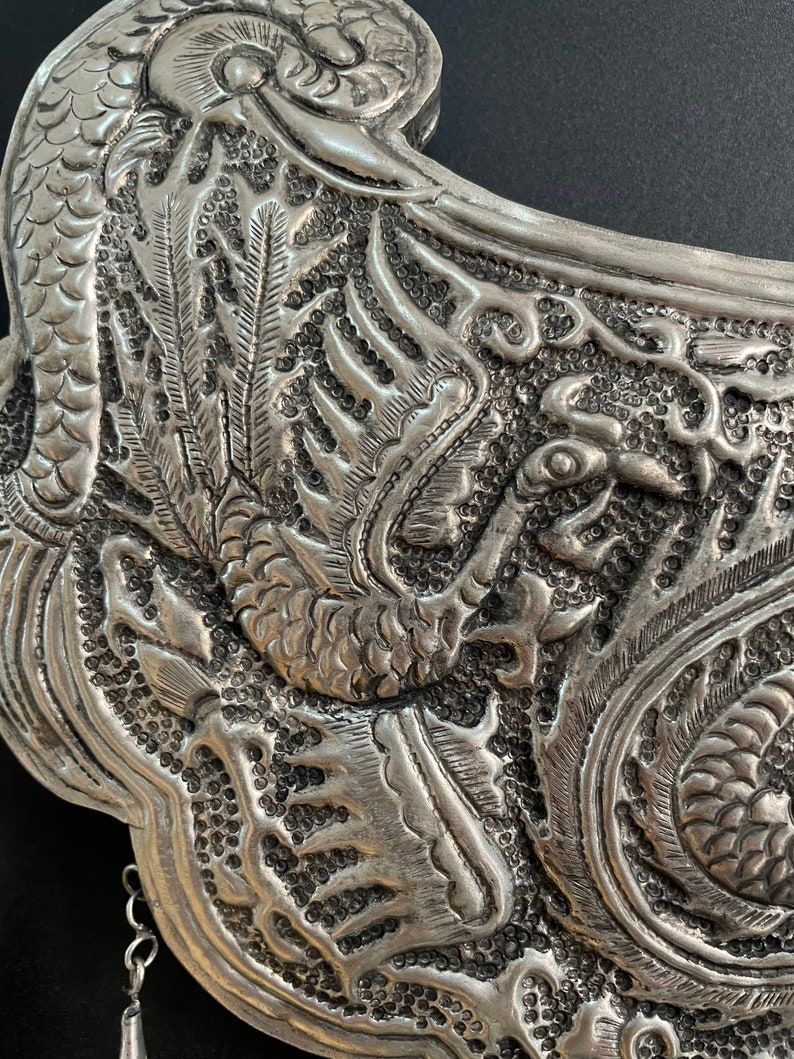 Hmong Silver Charm Necklace,vintage ,lucky Symbol Design,sweater ...