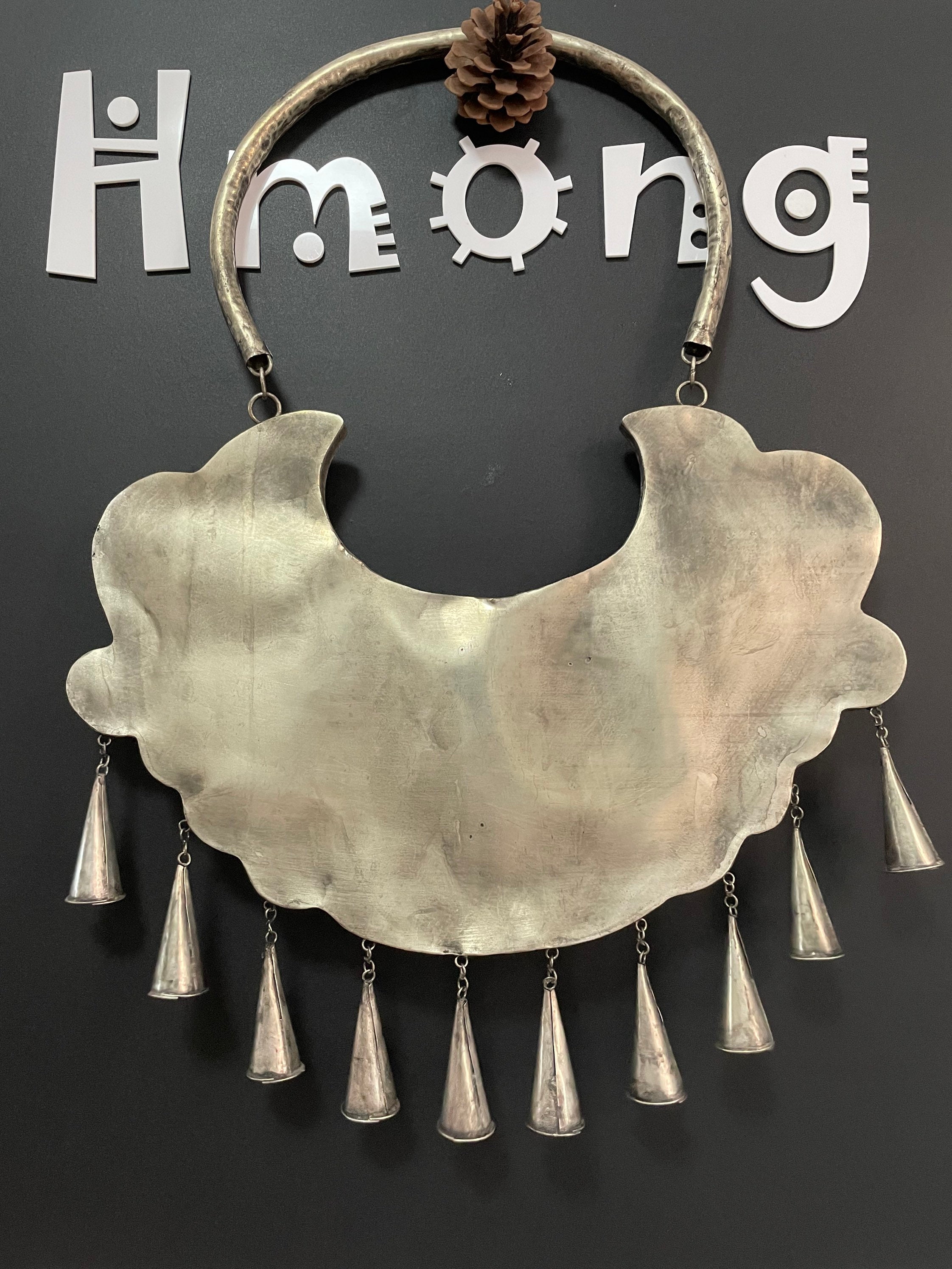 Hmong Silver Charm Necklace,vintage ,lucky Symbol Design,sweater ...