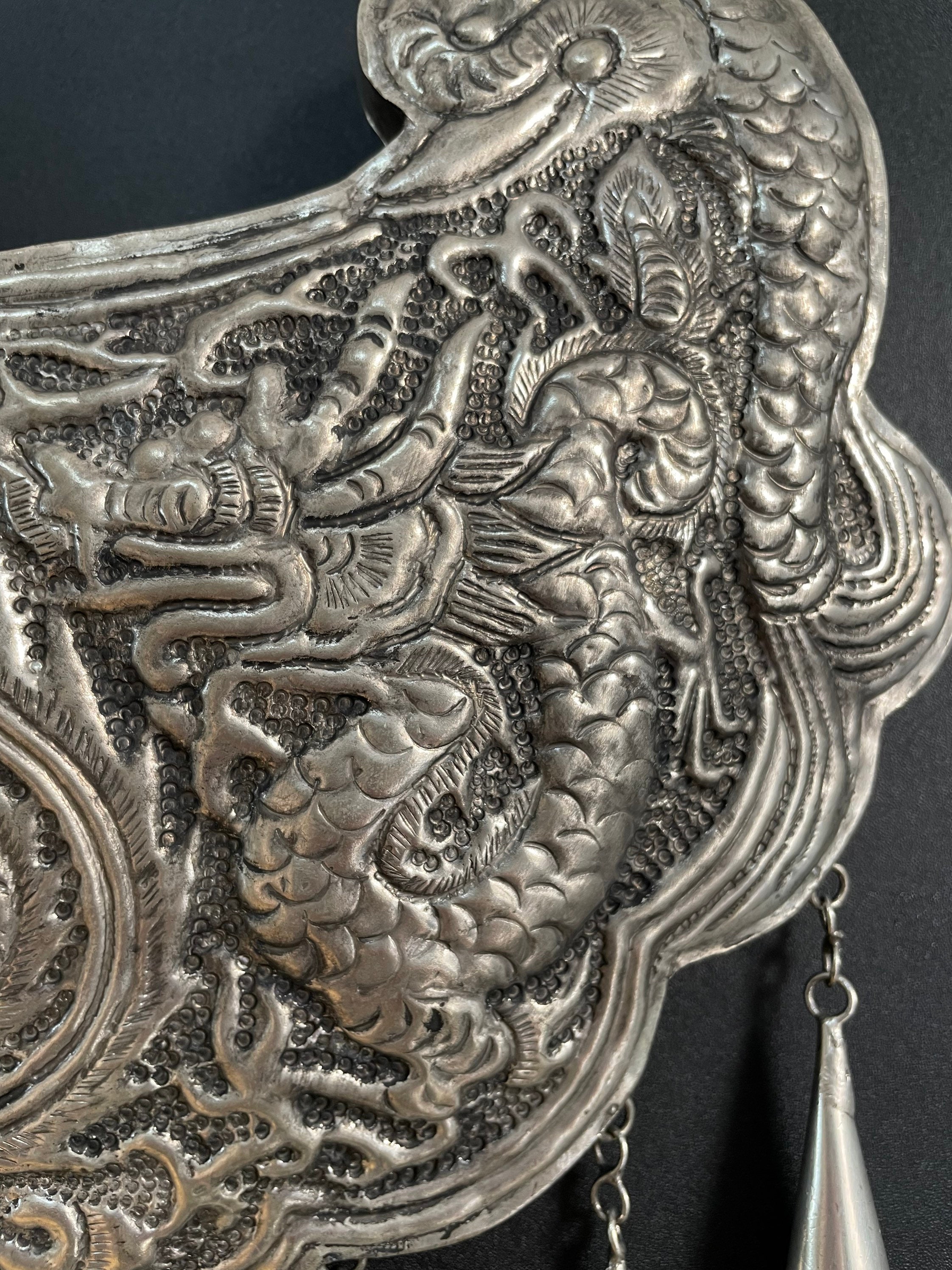 Hmong Silver Charm Necklace,vintage ,lucky Symbol Design,sweater ...