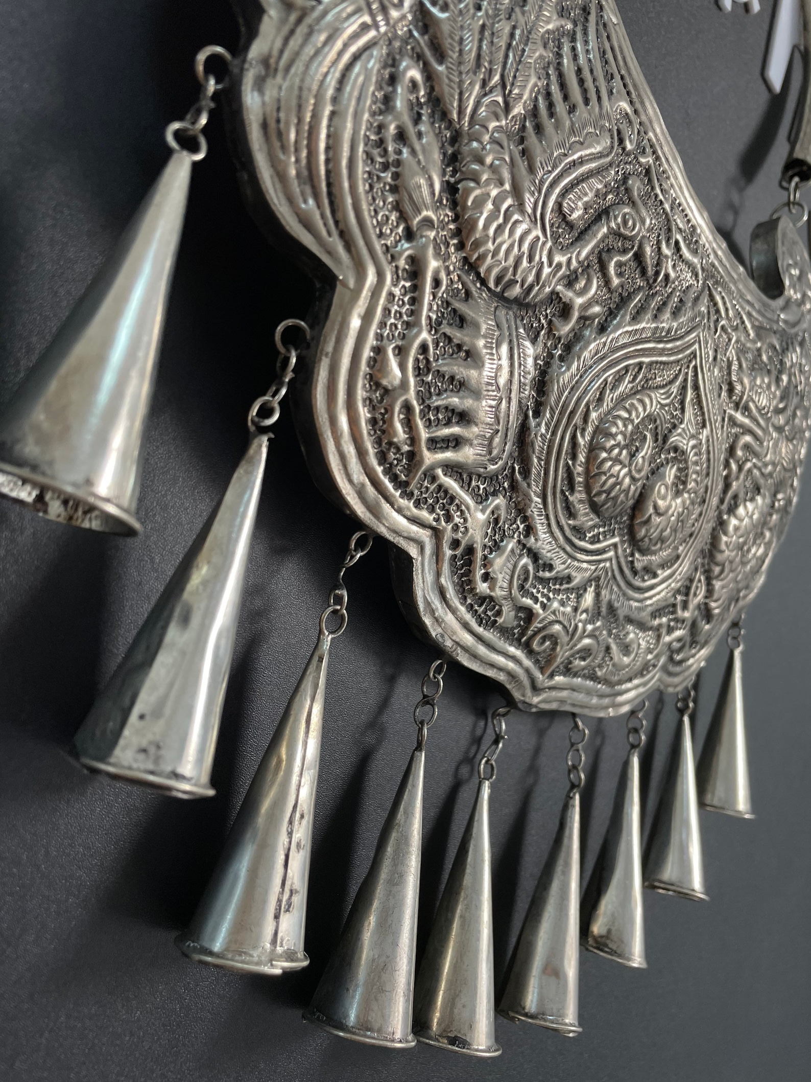 Hmong Silver Charm Necklace,vintage ,lucky Symbol Design,sweater ...