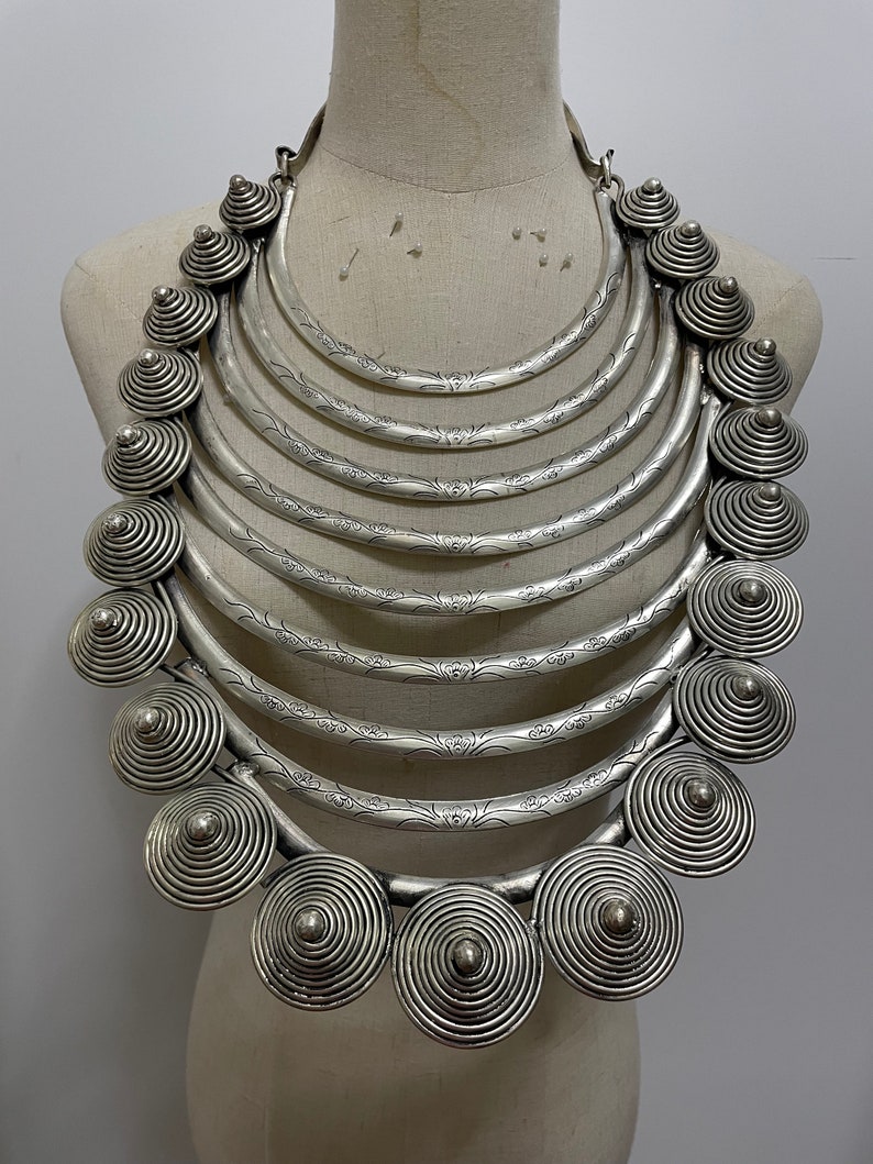 Hmong Silver Charm Necklace,vintage ,lucky Symbol Design,sweater ...