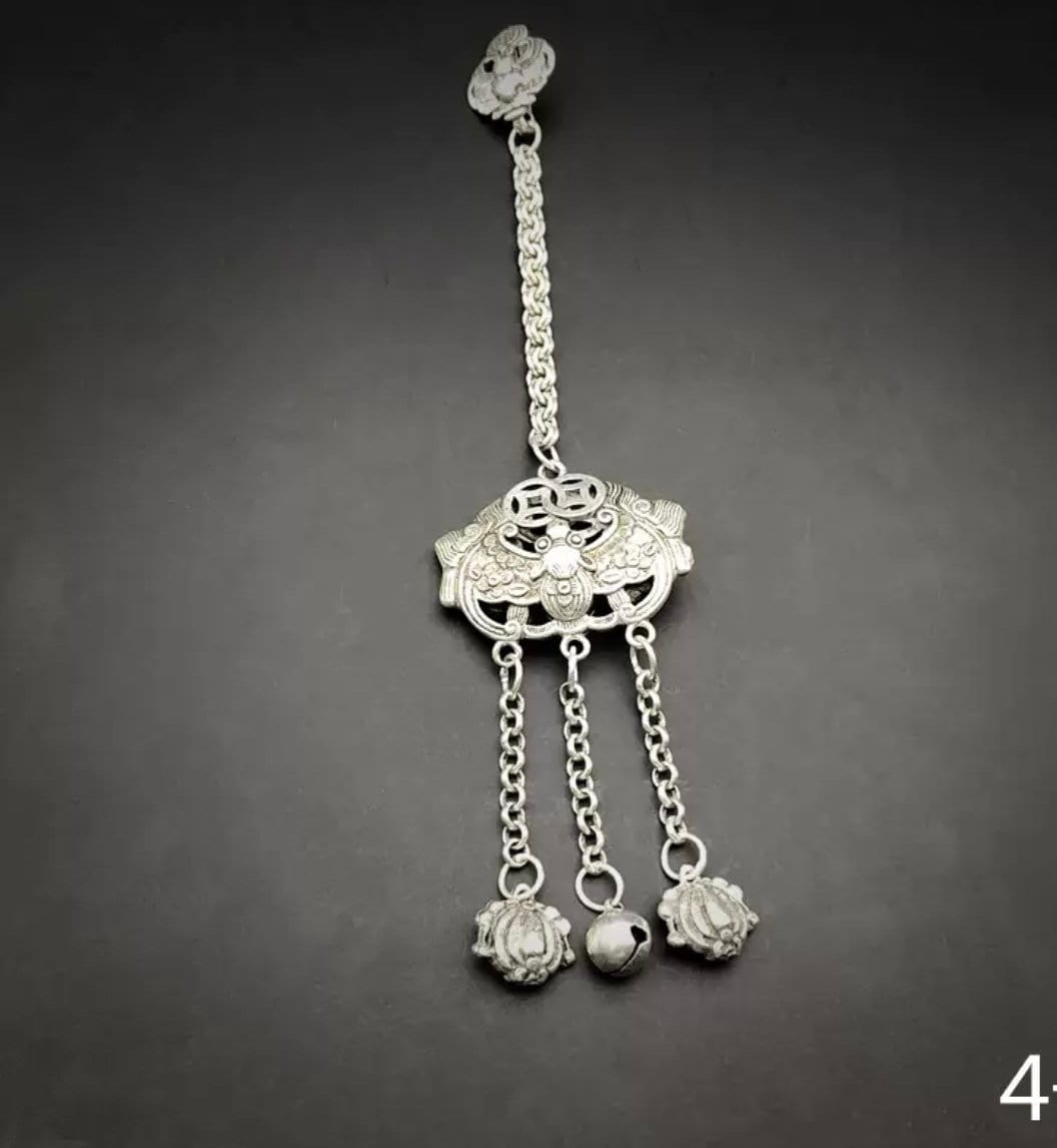 Hmong Silver Pandent,vintage, Lucky Symbol Design,sweater Detective ...