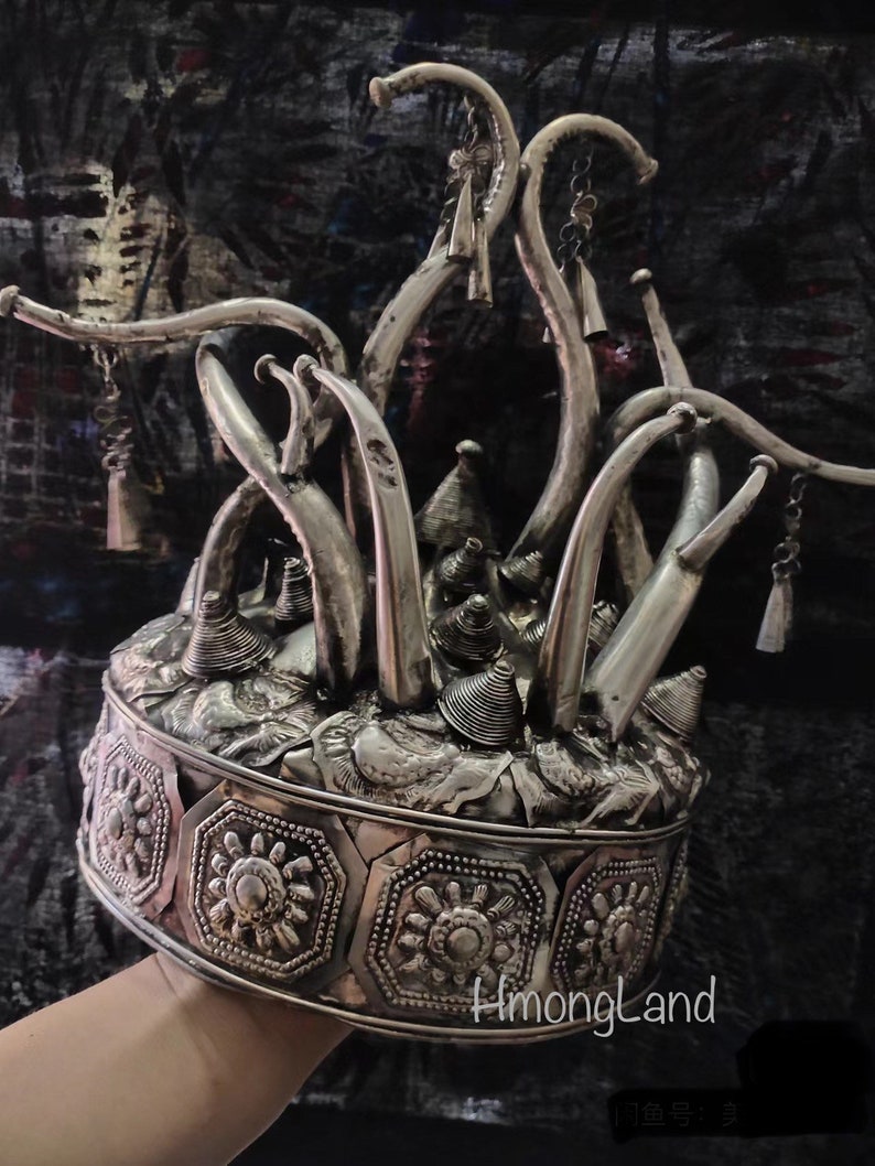 Hmong Silver Drama Hood,vintage Hood,lucky Symbol Design,sweater ...