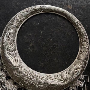 Hmong Silver Charm Necklace,vintage ,circle Design,sweater Detective ...