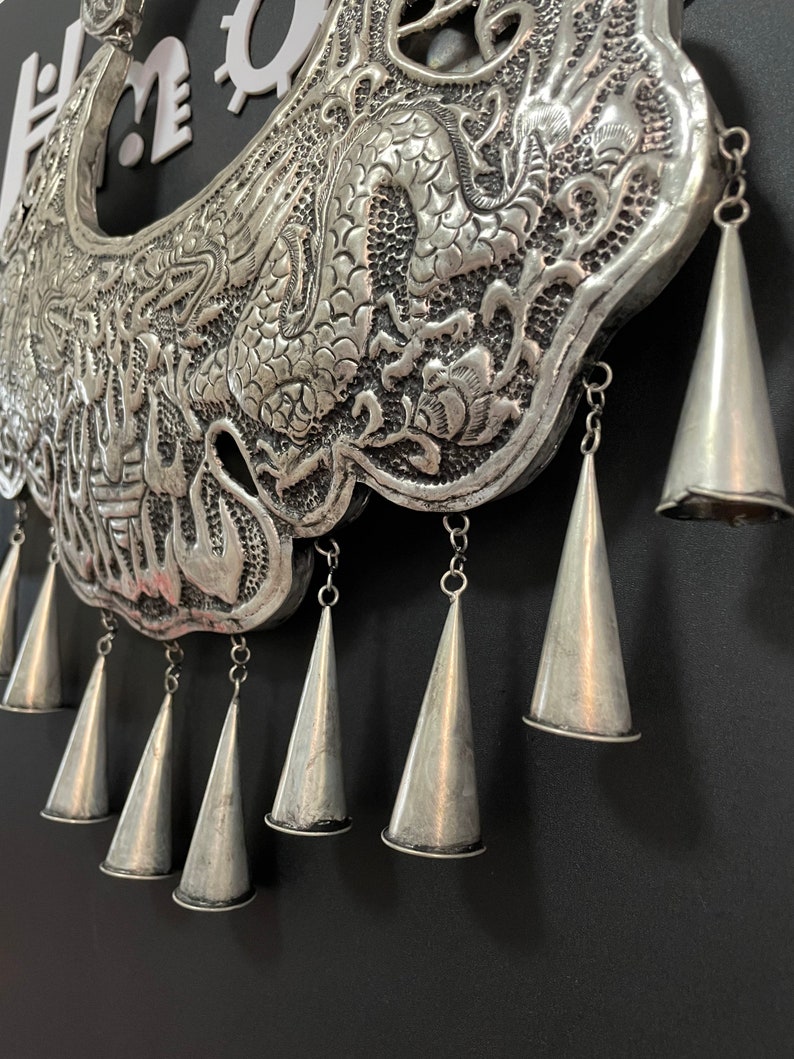 Hmong Silver Charm Necklacevintage lucky Symbol - Etsy