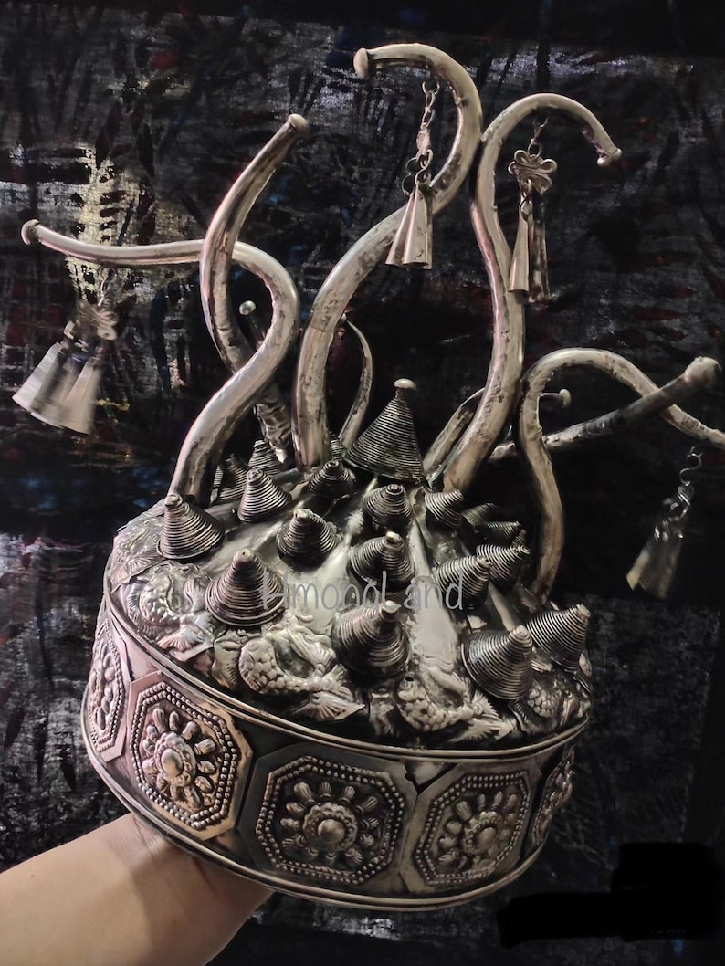 Hmong Silver Drama Hood,vintage Hood,lucky Symbol Design,sweater ...