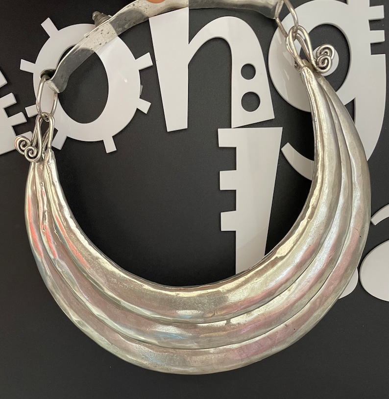 Hmong Silver Charm Necklace,3 Layers Vintage ,simple Design,sweater ...