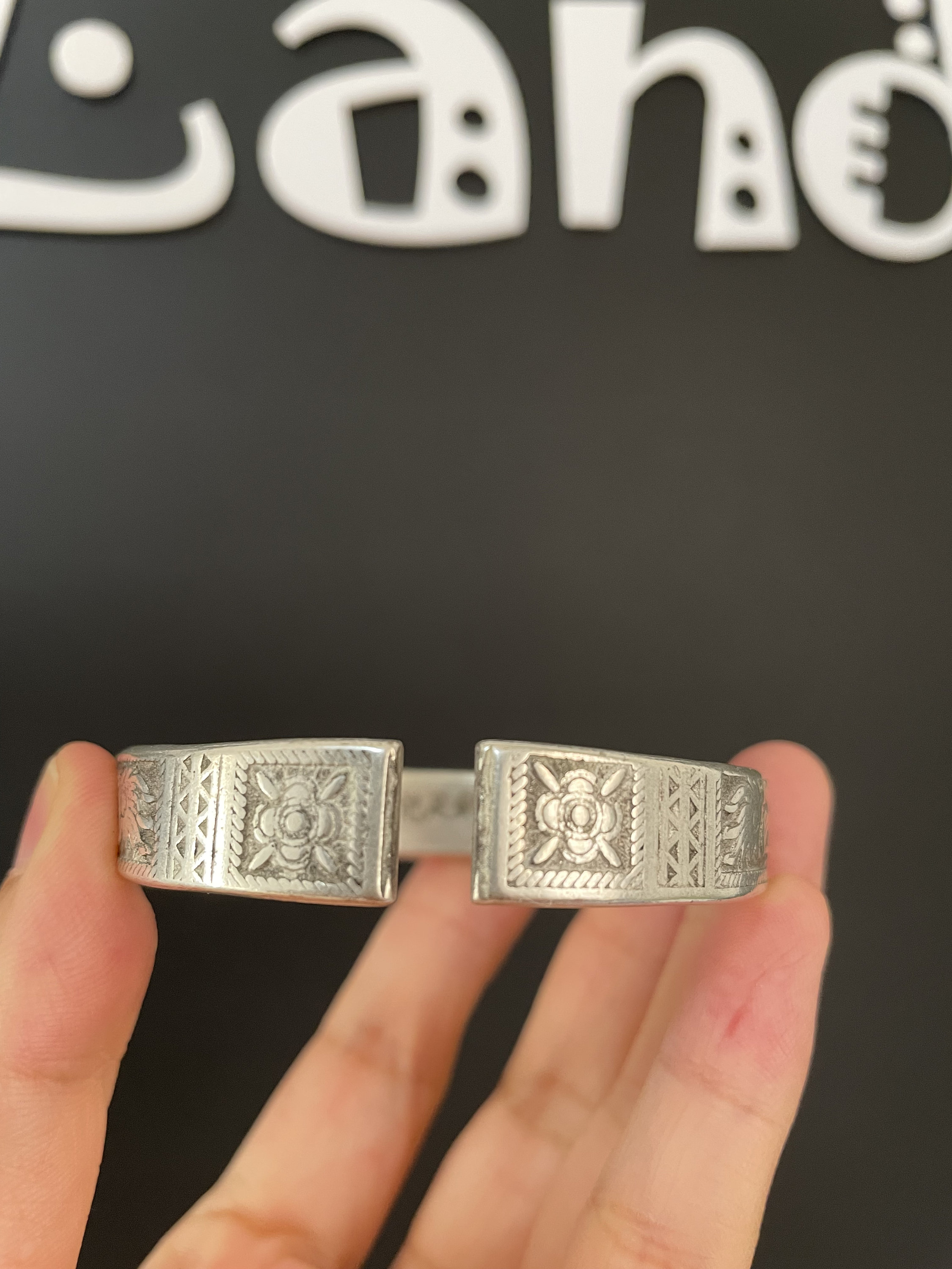 One Pair Hmong Silver Bracelet,vintage, Dragon Design,miao Silver ...