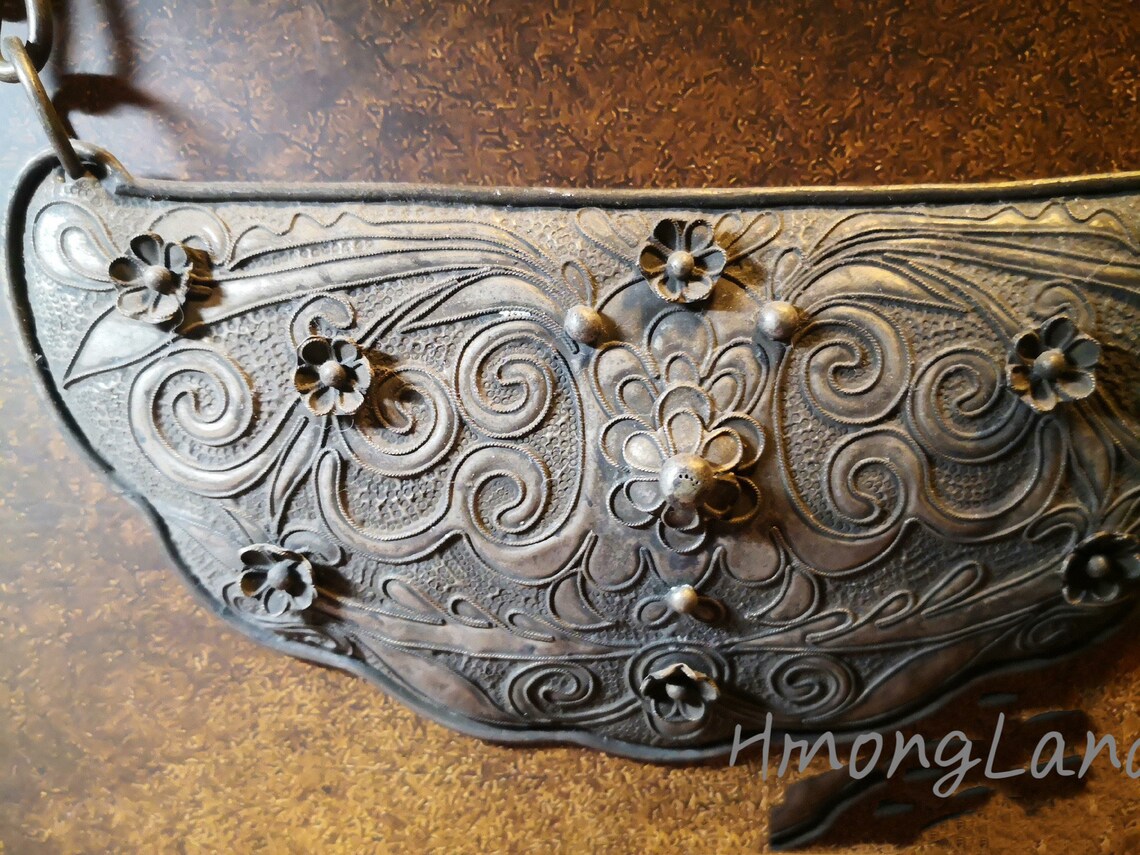 Hmong Silver Necklace,vintage Lucky Symbol,vintage Design,sweater ...