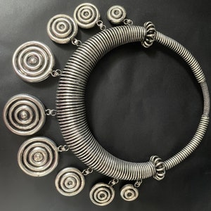 Hmong Silver Charm Necklace,vintage ,circle Design,sweater Detective ...