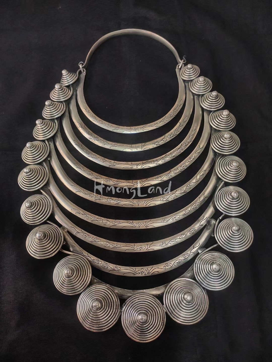 Hmong Silver Charm Necklace,vintage ,lucky Symbol Design,sweater ...