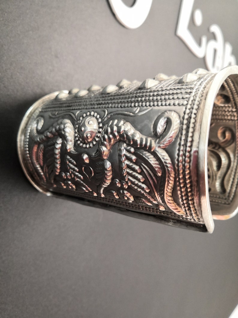 Hmong Silver Bracelet,vintage, Dragon Design,miao Silver ,tribal ...