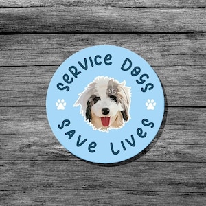 Stickers - Assistance Animals Save Lives - Personalize - I Met an ...