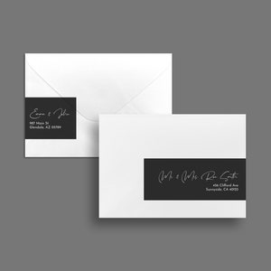 Address Labels - PRINTED - Personalized Wraparound Wedding Guest ...
