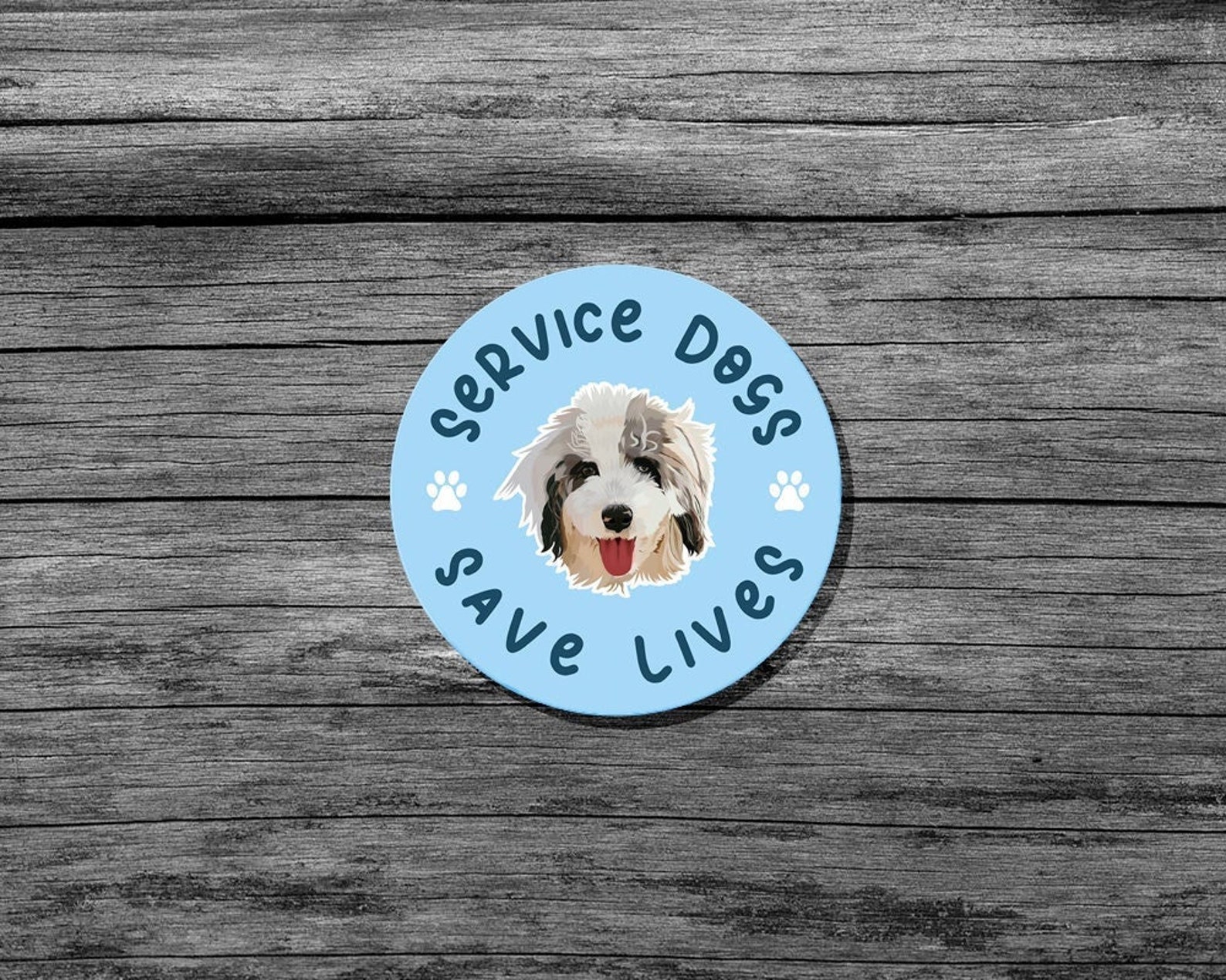 Stickers Assistance Animals Save Lives Personalize I Met - Etsy