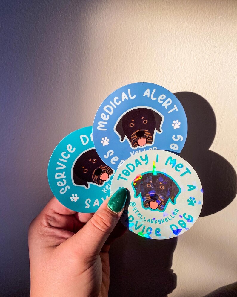 Stickers Assistance Animals Save Lives Personalize I Met - Etsy