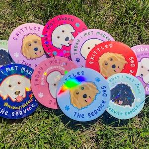 Stickers - Assistance Animals Save Lives - Personalize - I Met an ...