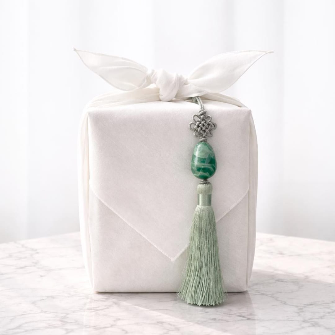 Korean Traditional Gemstone Norigae Tassel, Bojagi Gift Accessory ...