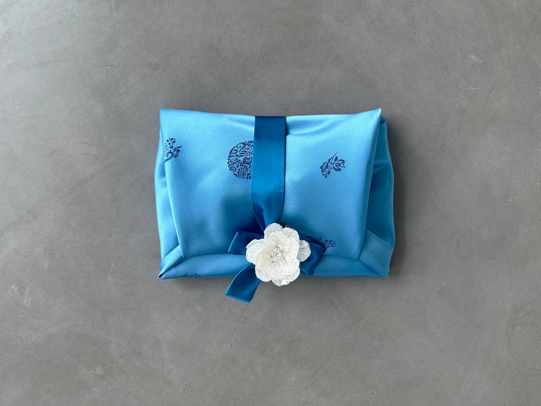 Cranes Sky Blue Set- Fabric Gift Wrapping, Fabric Gift Wrap for ...