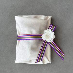 Ivory Fabric Gift Wrap Set, Bojagi, Eco Friendly, Reusable, Sustainable ...