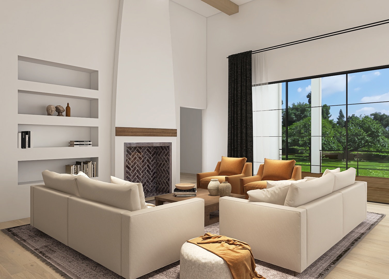 Living Room Interior Design, Interior Rendering, 3D Realistic ...