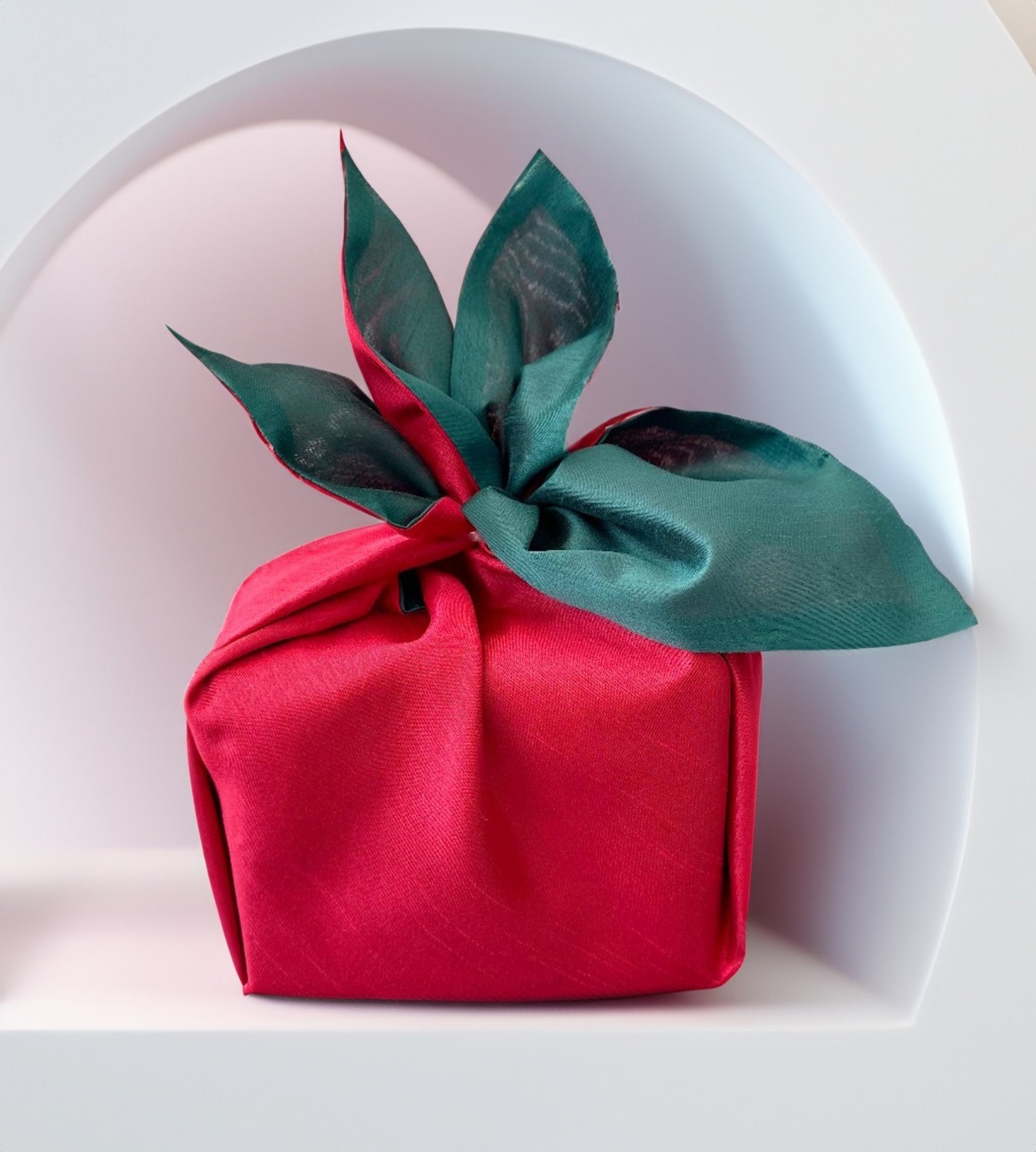 Red & Green Korean Traditional Fabric, Korean Gift Wrap, Bojagi ...