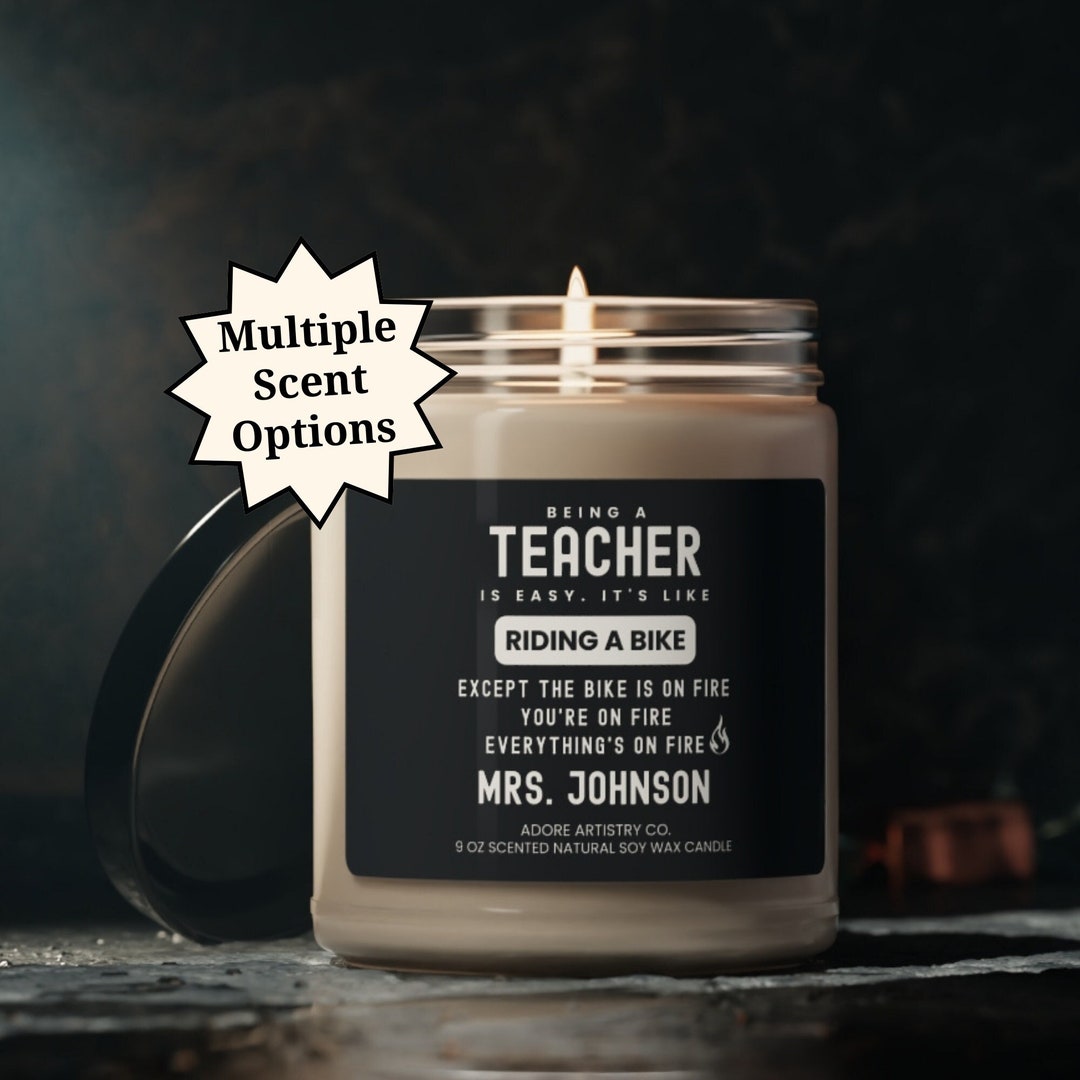Funny Teacher Appreciation Thank You Candle Gift From Student ...