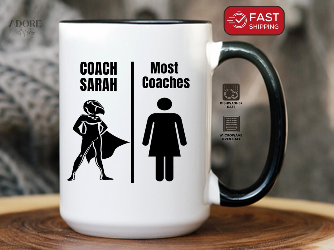 Best Female Coach Gift Funny Most Coaches Mug Custom Sports Thank You ...