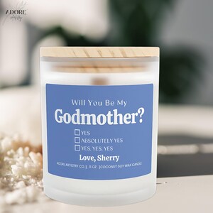 Will You Be My Godmother Proposal Gift Baby Christening Baptism Custom Godparent Madrina ...