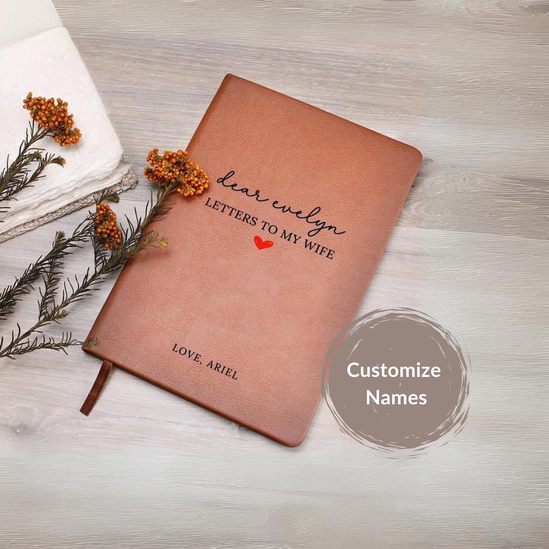 Personalized Leather Journal Notebook Letters to My Wife, Son ...