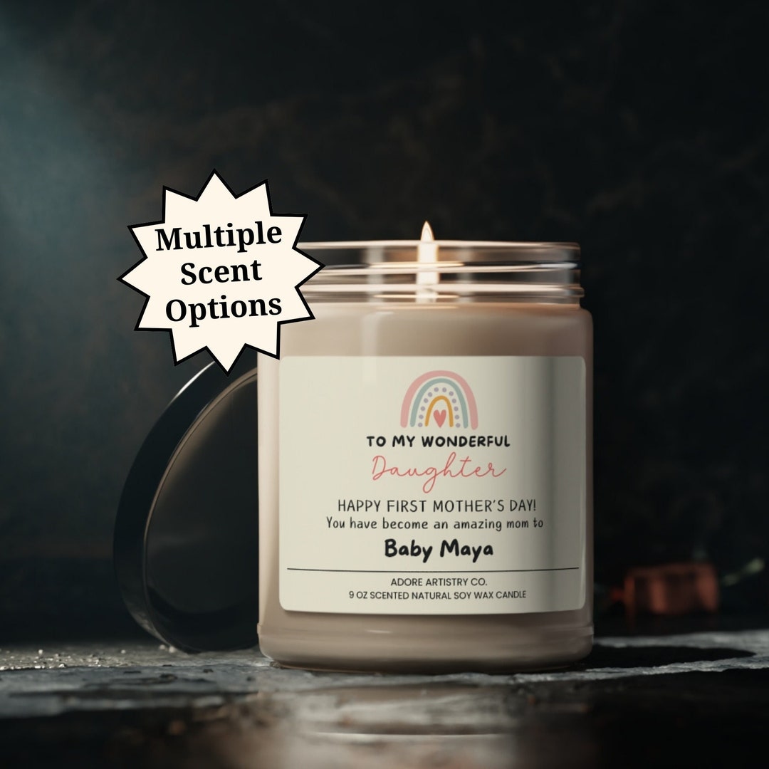 Mother's Day Gift to Daughter From Mom Happy First Mothers Day Candle ...