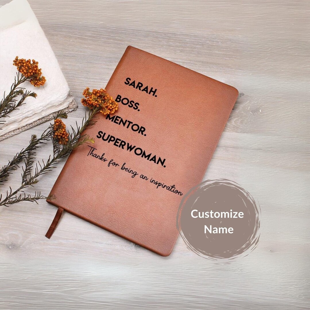 Boss Mentor Superwoman Leather Journal Notebook Mentor Appreciation ...