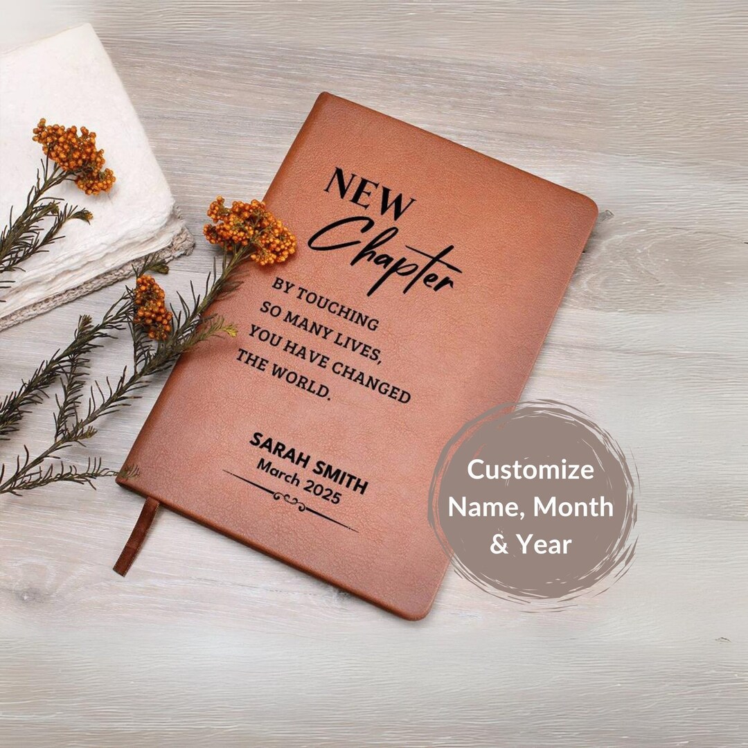 New Chapter Gift Leather Journal Notebook Retirement Gifts for Women ...
