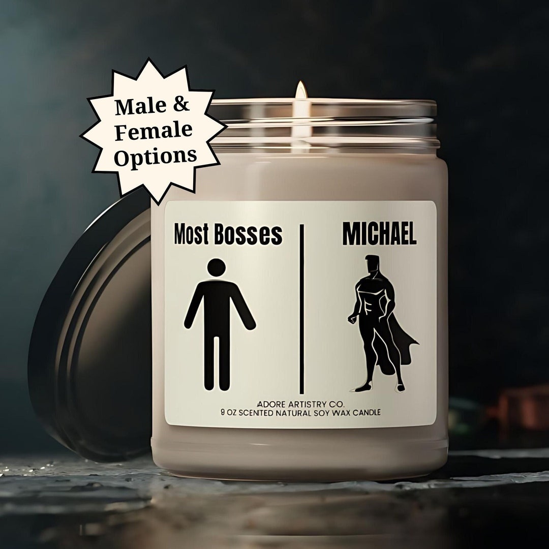 Funny Boss Candle Gift for Men Personalized Manager Christmas Work ...