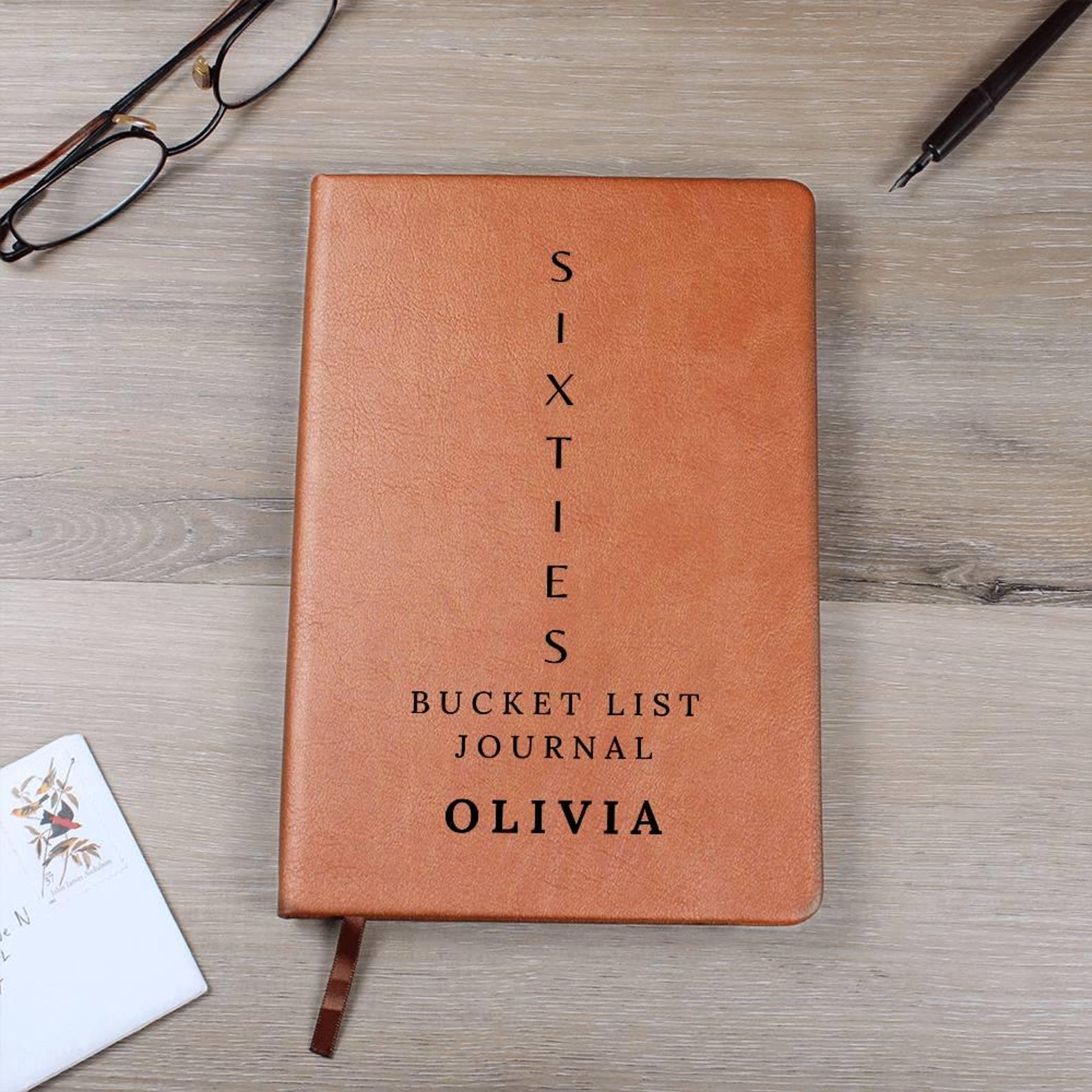60th Birthday Gifts for Women Men Leather Journal Bucket List Notebook ...