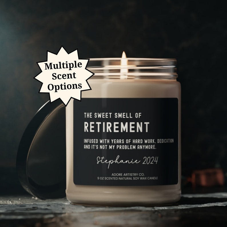 Custom Happy Retirement Gift Personalized Sweet Smell Like Retirement ...