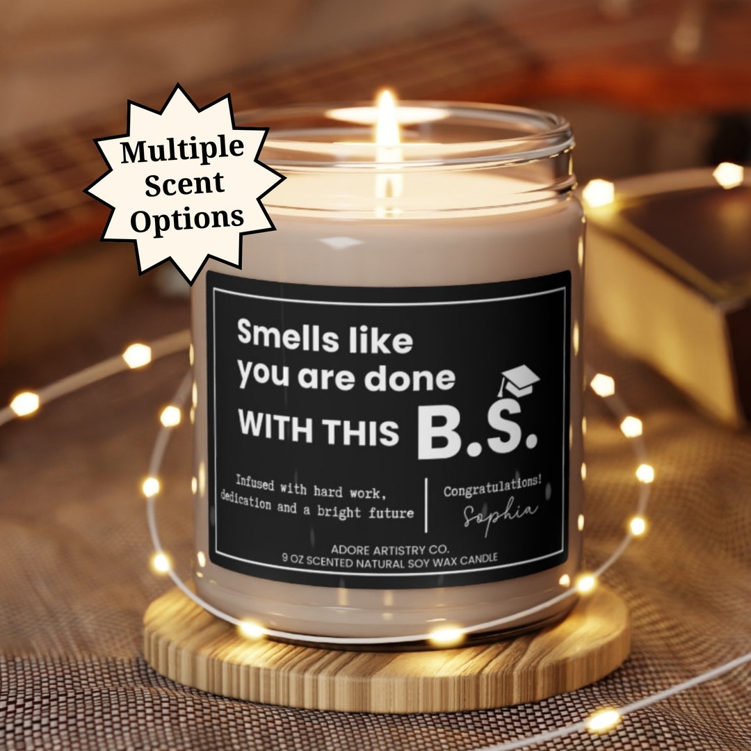 Funny College Graduation Gift Smells Like Custom Name Candle ...