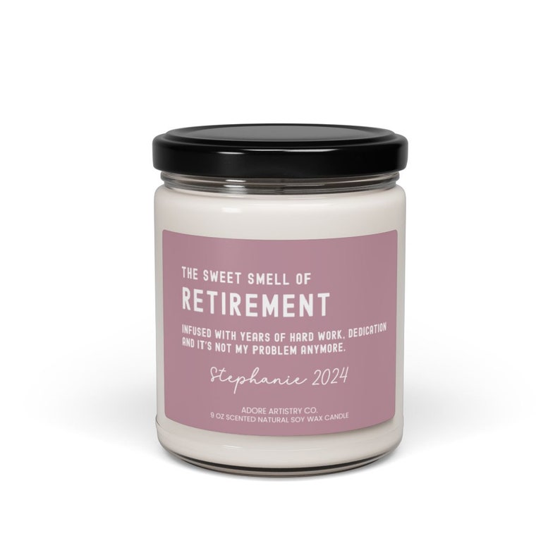 Custom Happy Retirement Gift Personalized Sweet Smell Like Retirement ...