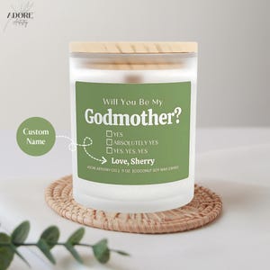 Will You Be My Godmother Proposal Gift Baby Christening Baptism Custom Godparent Madrina ...