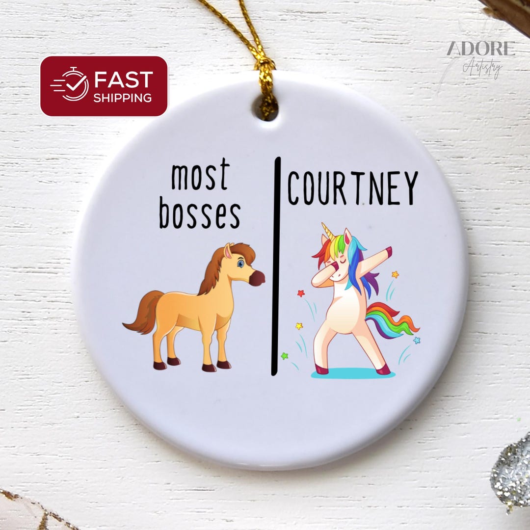 Personalized Boss Lady Gift Unicorn Boss Ornament Female Boss Most ...
