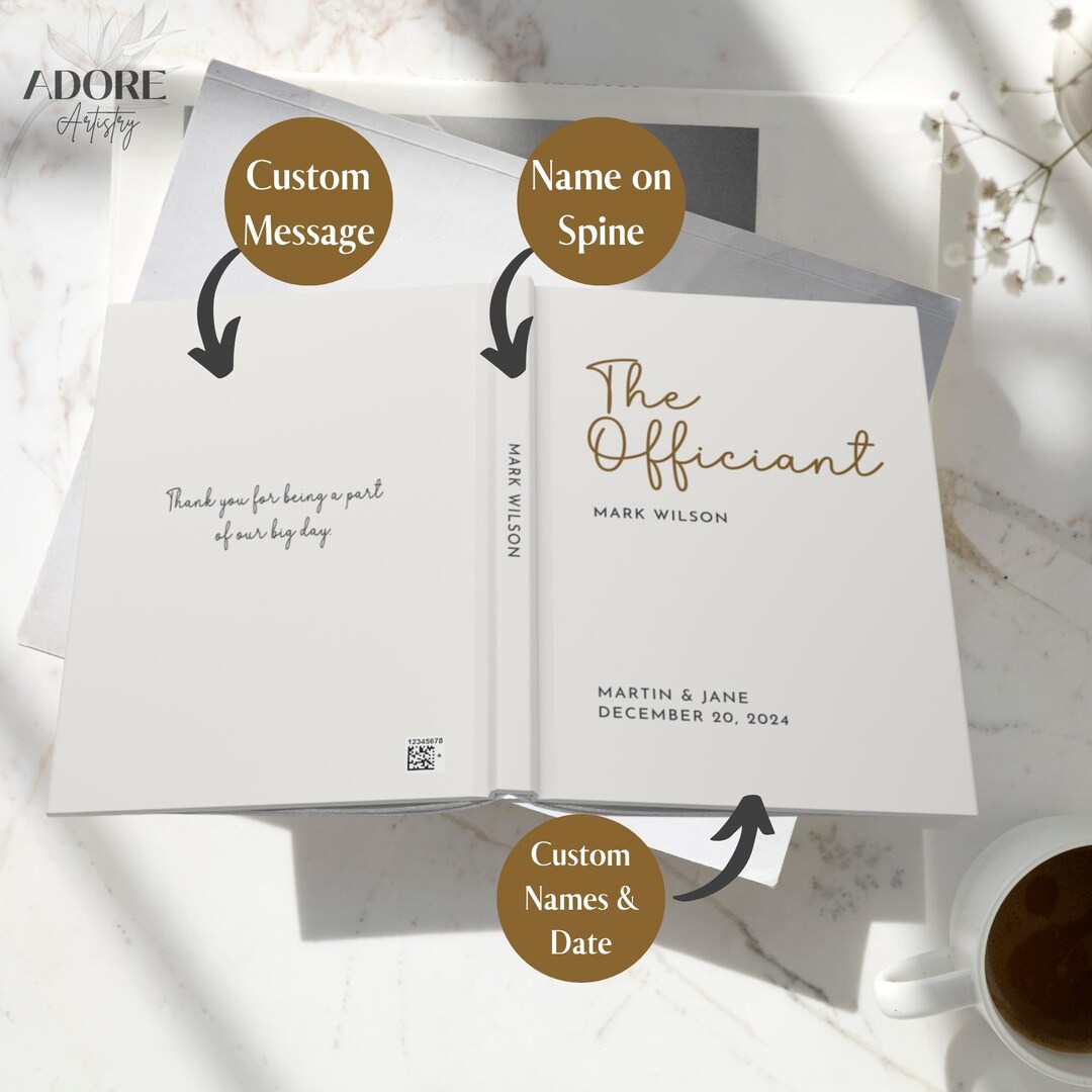 Personalized Wedding Officiant Book Proposal Gift Will You Be Our ...