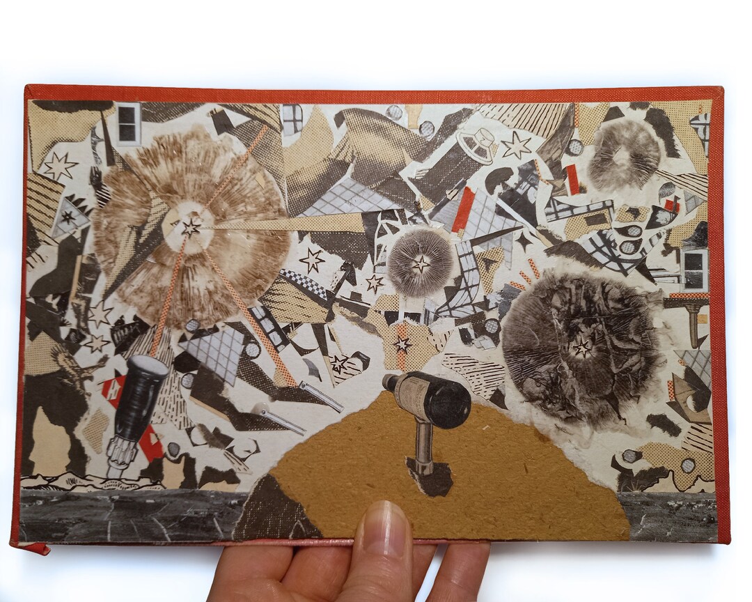 Original Collage, 'stargazer', on Book Board. Signed by Artist - Etsy