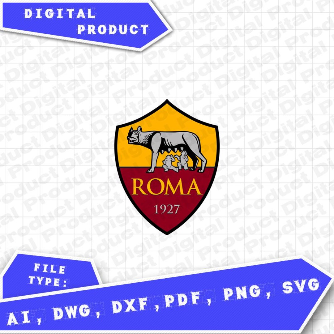 AS Roma Logo Ai, Dwg, Dxf, Pdf, Png, Svg, 300dpi, Color Logo Version ...