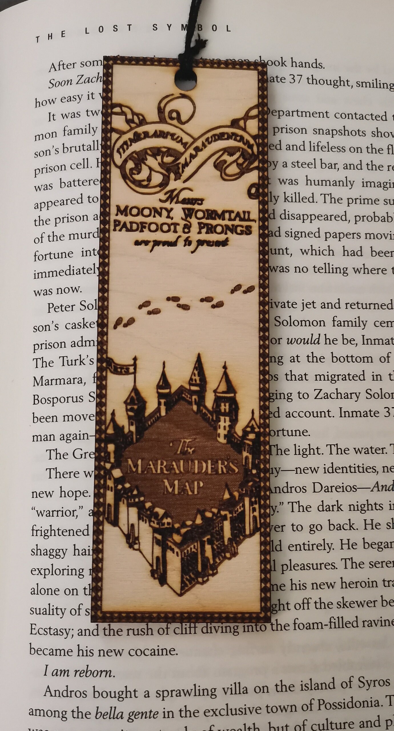 Handmade Bookmark Marauders Map Wooden Bookmark - Etsy